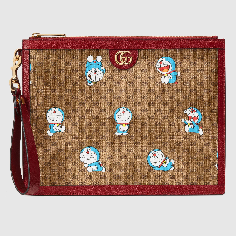 Gucci 647804 2TJAG 8580 Doraemon x Gucci联名系列 手拿包|黛乐货源网